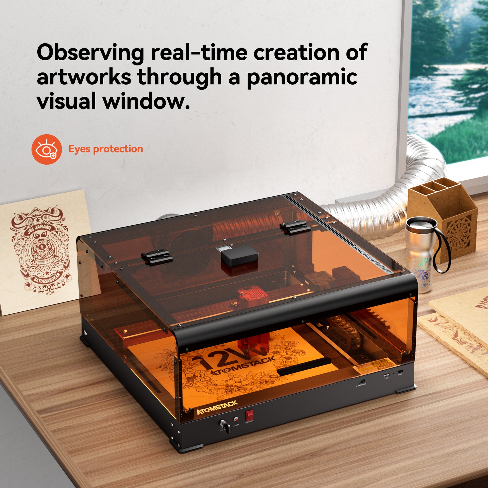 AtomStack B3 Enclosure - Dustproof Laser Engraving Machine Protective